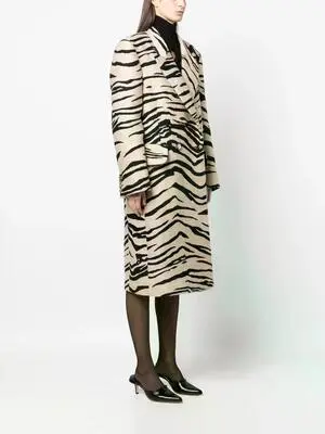 Stella McCartney Tiger-print Double-breasted Coat