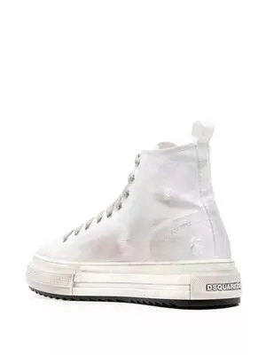 Dsquared2 Logo-print High-top Sneakers - White