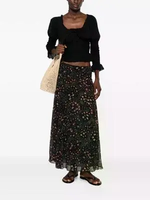 MARANT ETOILE Floral-print Silk Maxi Skirt