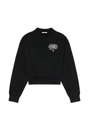 Givenchy Crystal-embellished Bow-detail Sweatshirt - Black