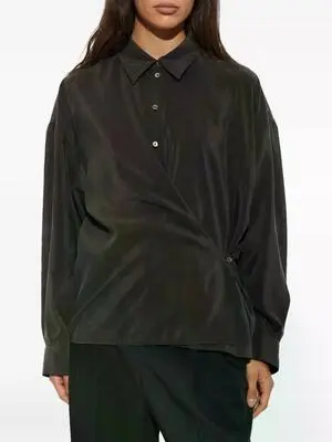 LEMAIRE Wrap-style Long-sleeve Shirt - Brown
