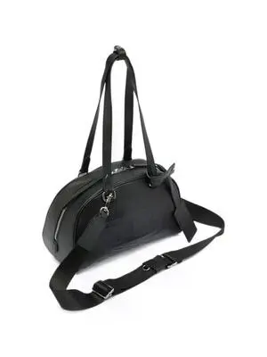 DIESEL® 1dr Dome Leather Boston Bag With Embossed Logo