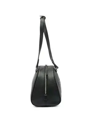 DIESEL® 1dr Dome Leather Boston Bag With Embossed Logo