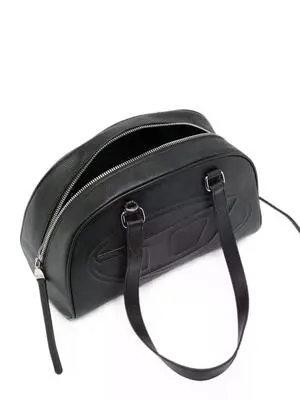 DIESEL® 1dr Dome Leather Boston Bag With Embossed Logo