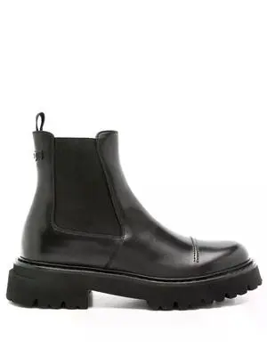 FERRAGAMO George Leather Chelsea Boots - Black