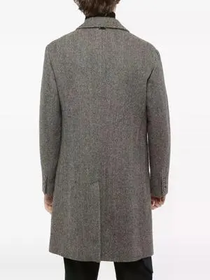Neil Barrett Herringbone-pattern Single-breasted Coat
