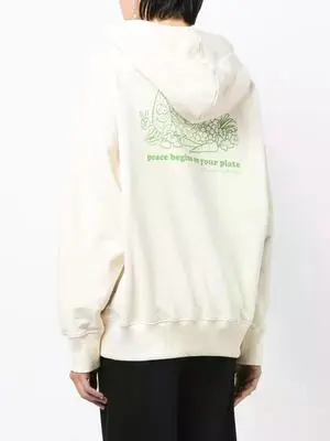 Stella McCartney Slogan-print Drawstring Cotton Hoodie