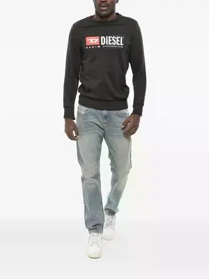 DIESEL® S-girk-cuty Logo-print Panelled Sweatshirt