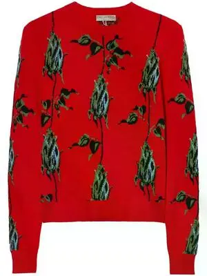 Emilio Pucci Floral Woollen Jumper - Red