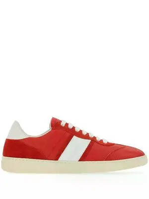 FERRAGAMO Logo-debossed Low-top Sneakers - Red