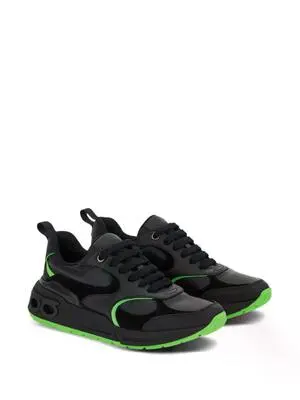 FERRAGAMO Two-tone Lace-up Sneakers - Black