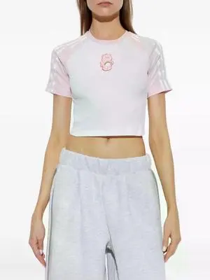 Adidas Cropped T-shirt With Care Bears Patch And Signature 3-stripes