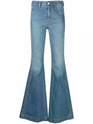 Stella McCartney Salt & Pepper Logo '70s Flare-cut Jeans - Blue