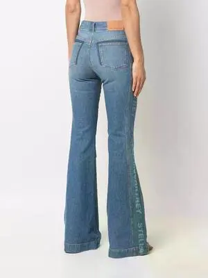 Stella McCartney Salt & Pepper Logo '70s Flare-cut Jeans