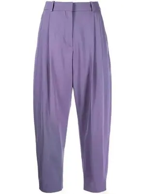 Stella McCartney Stretch-wool Cropped Trousers - Purple