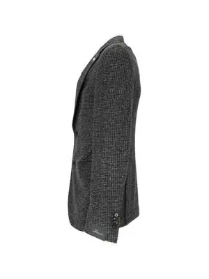BRANDO Houndstooth-pattern Single-breasted Blazer