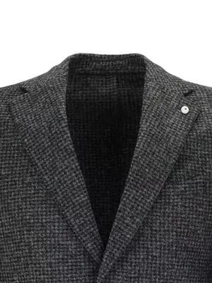 BRANDO Houndstooth-pattern Single-breasted Blazer