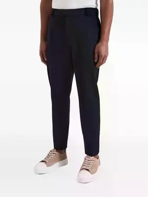 MAUVAIS Belt-loops Tapered Trousers - Blue