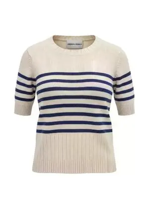 EMERSON RENALDI Striped Short-sleeve T-shirt - Neutrals