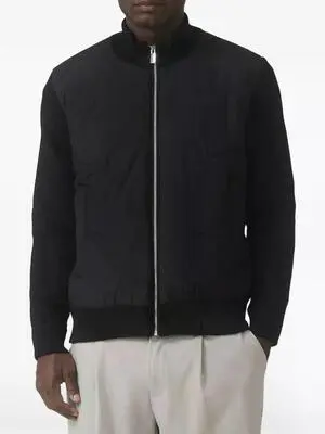 MAUVAIS Quilted Panelled Jacket - Black