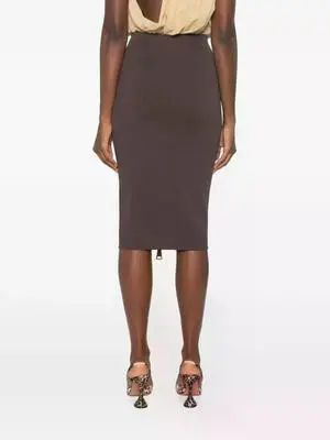 Elisabetta Franchi Front-zip Pencil Midi Skirt