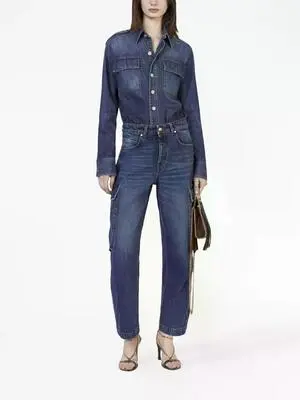 Stella McCartney Denim Cargo Jumpsuit - Blue