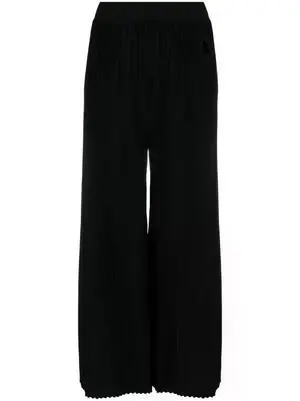 Stella McCartney Plissé Palazzo Pants - Black