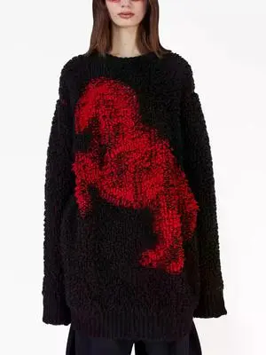 Stella McCartney Pixel Horse Jaquard Wool Jumper