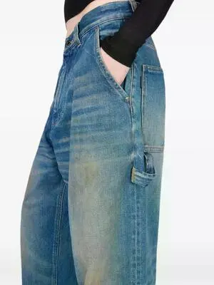 HAIKURE Faded-effect Wide-leg Jeans