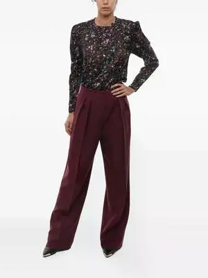 SUPER BLOND Pleated Wide-leg Trousers