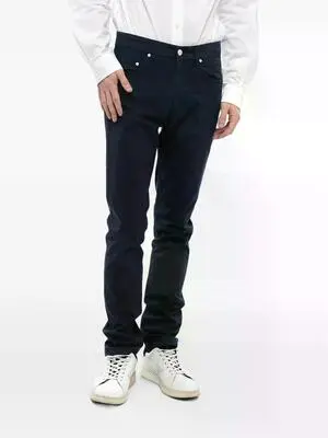 Corneliani Suede-patch Chino Trousers - Blue
