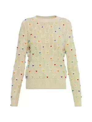 MARANT ETOILE Priyanka Bead-embellished Sweater - Neutrals