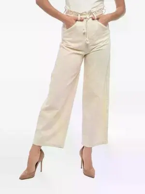 TWO WOMEN IN THE WORLD Gioia Frayed-edge Jeans - Neutrals