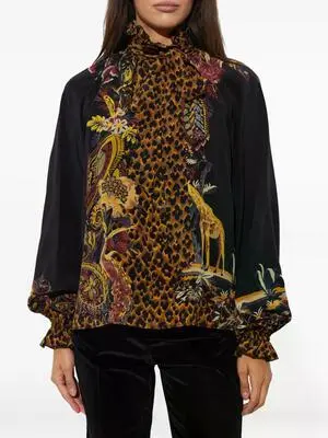 Etro Animal-print Silk Top