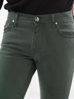 Corneliani Embroidered Five-pocket Jeans