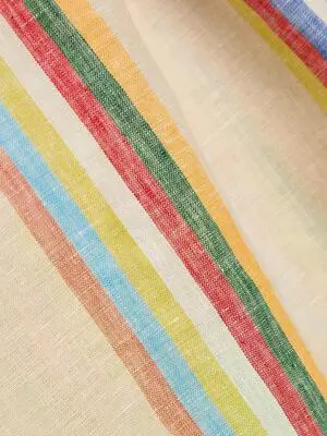 Staud Striped Linen Maxi Dress - Neutrals