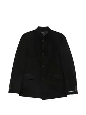 Karl Lagerfeld Mandarin-collar Single-breasted Jacket - Black