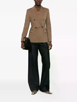 Max Mara Mstumico Pinstripe Double-breasted Blazer - Brown