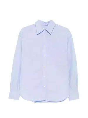 Closed Chest-pocket Button-down Shirt - Blue
