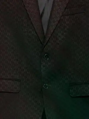 Karl Lagerfeld Monogram-pattern Notched-lapel Blazer