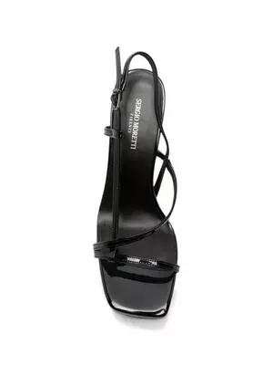 SERGIO MORETTI FIRENZE Strappy Patent-finish Sandals