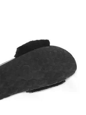 Moschino Rhinestone Heart-patch Slides