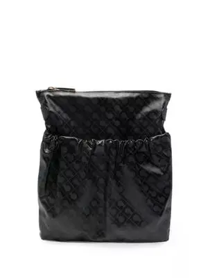 GHERARDINI Monogram-print Cross Body Bag - Black