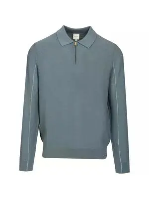 Paul Smith Quarter-zip Textured Merino Sweater - Blue