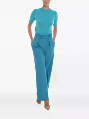 SUPER BLOND Buckle-fastening Pleated Trousers
