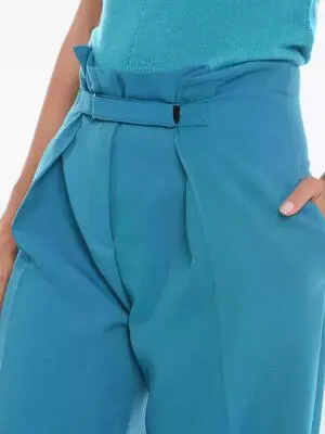 SUPER BLOND Buckle-fastening Pleated Trousers