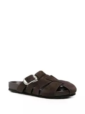 SERGIO MORETTI FIRENZE Buckle-fastening Caged Sandals - Brown
