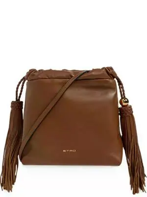 Etro Small Kalispera Tassel-detail Bucket Bag - Brown
