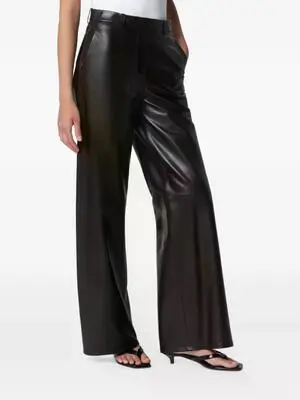 Nour Hammour Coda Wide-leg Leather Trousers