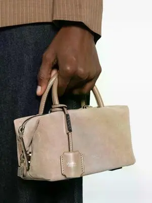 Max Mara Suede Leather Mini Bag - Neutrals